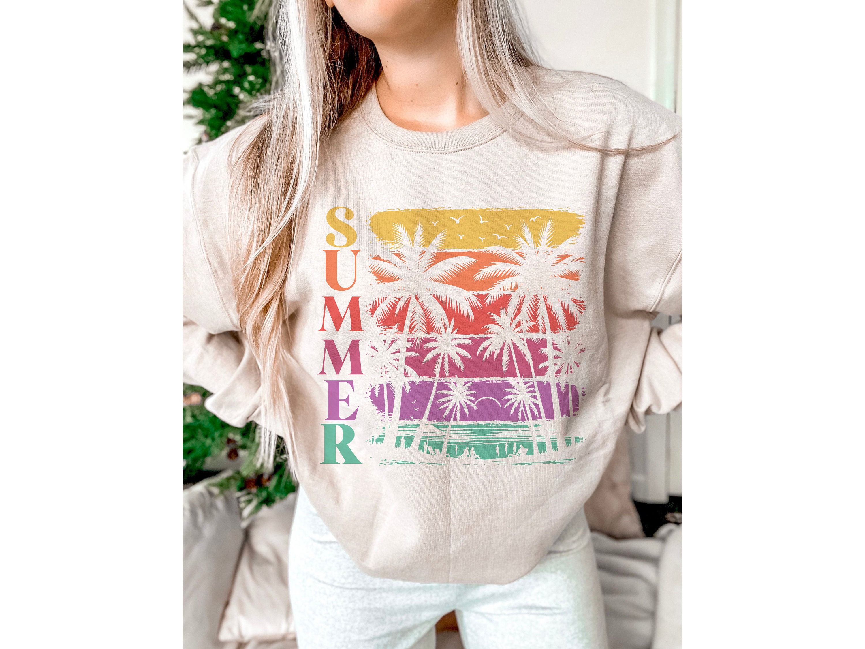Summer Png, Palm Trees and Sunset Png, Summer Beach Png, Design ...