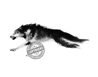 White Wolf Art Print Death Afterlife Reincarnation - Etsy