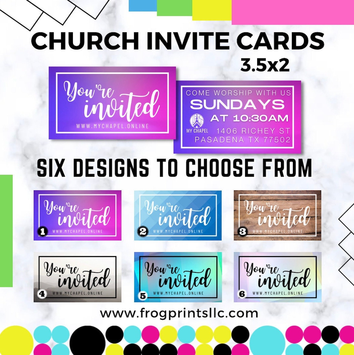 Printed Church Invitation Cards / Church Invite Cards - Etsy