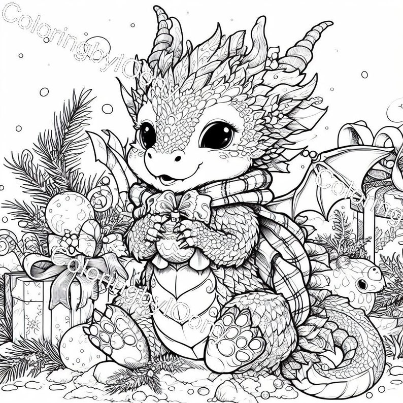 Coloring Pages, Christmas Theme /coloring Pages, Christmas Theme - Etsy