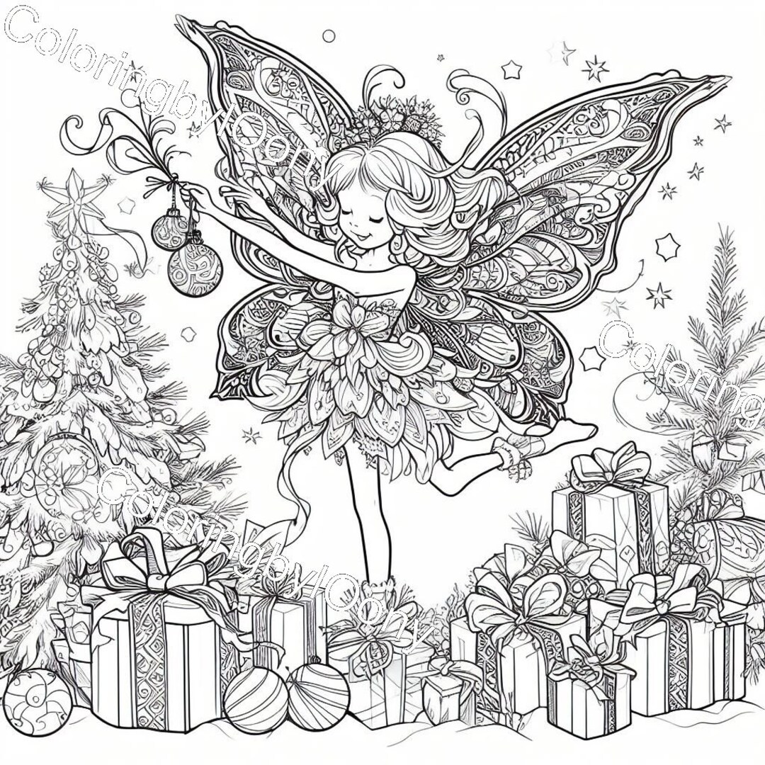 Coloring Pages, Christmas Theme /coloring Pages, Christmas Theme - Etsy