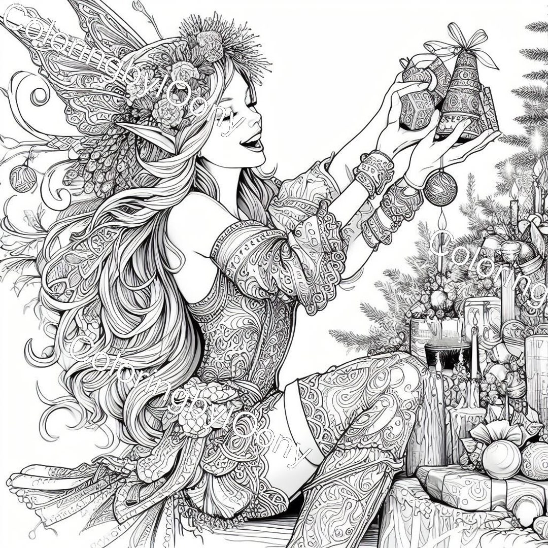 Coloring Pages, Christmas Theme /coloring Pages, Christmas Theme - Etsy