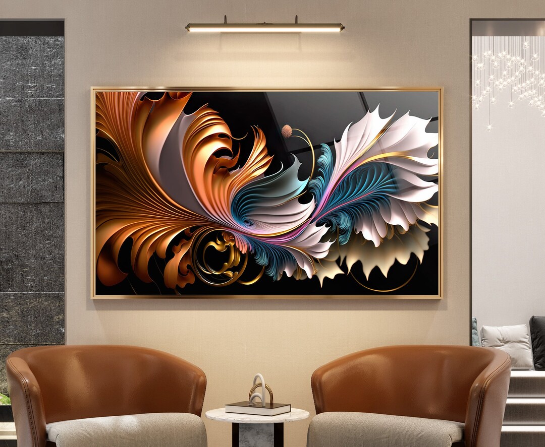Glass Wall Art-abstract Glass Wall Art-extra Large Wall - Etsy