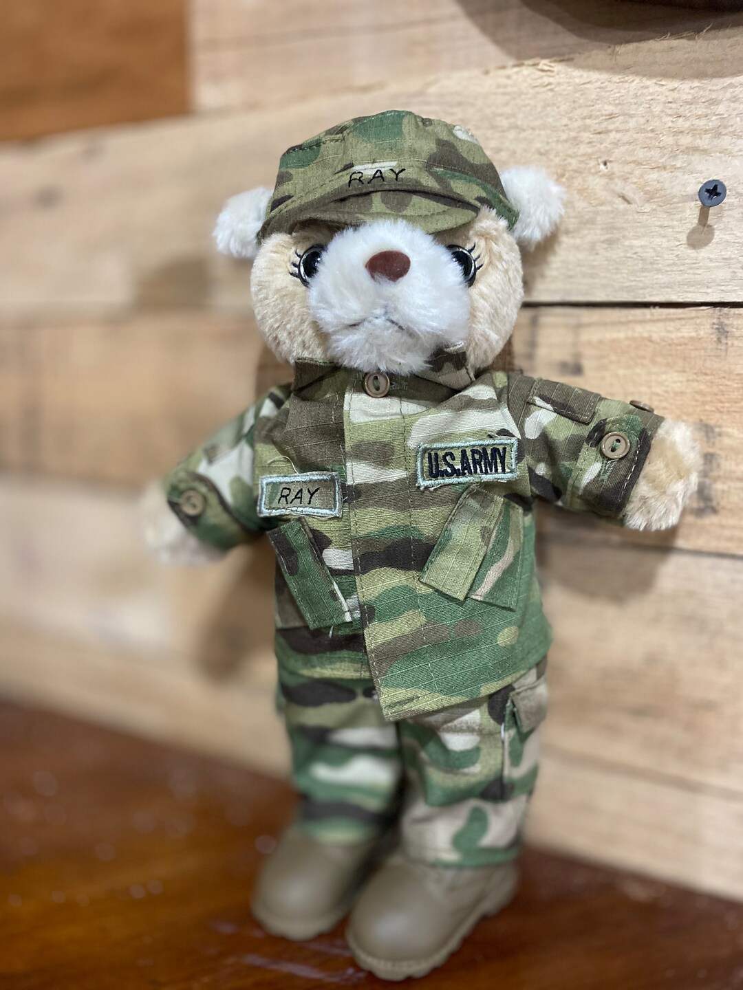 US Army Personalized Camo Bear - Etsy
