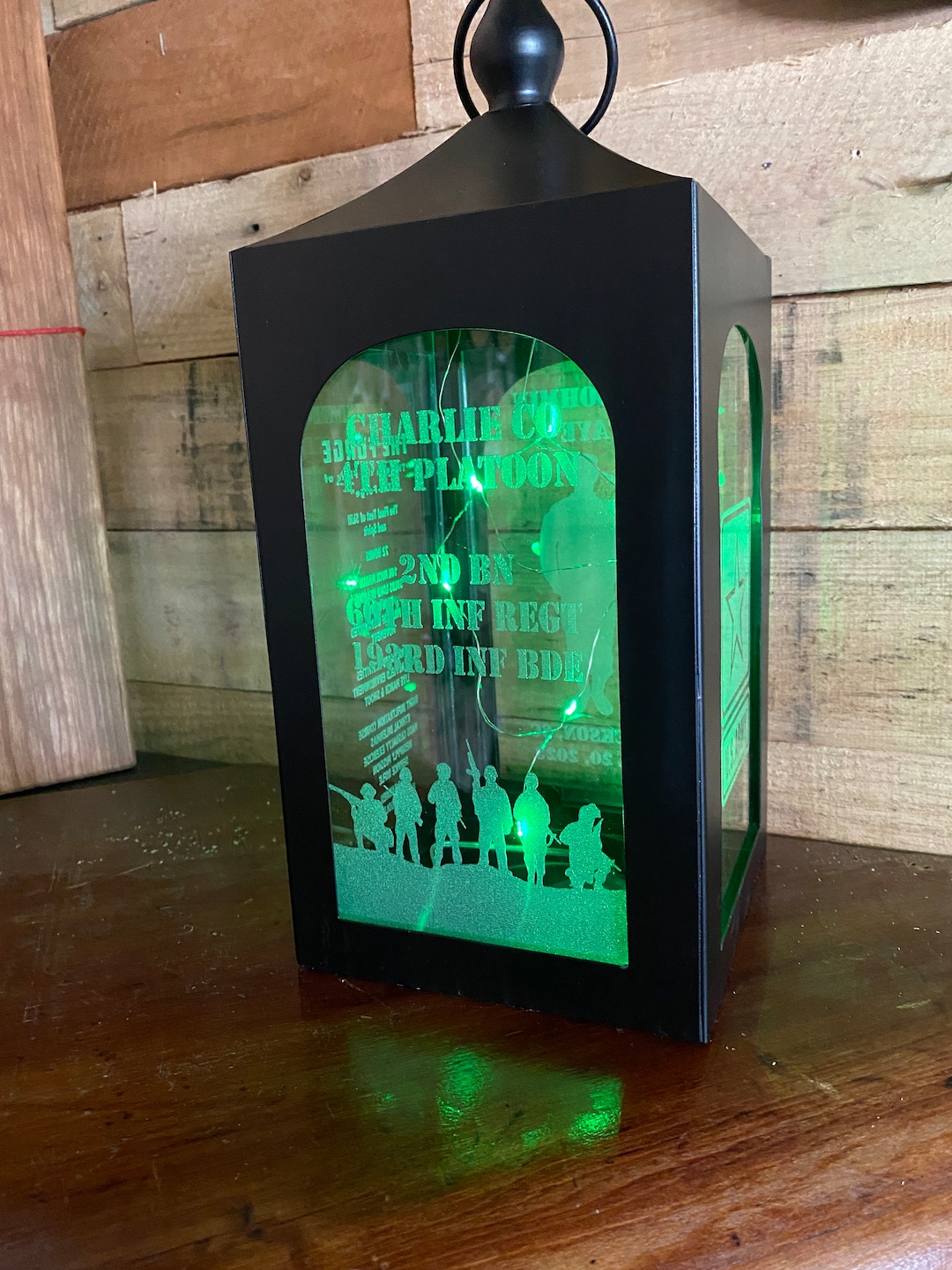 Forge Lantern - Etched Glass, Personalized - Etsy