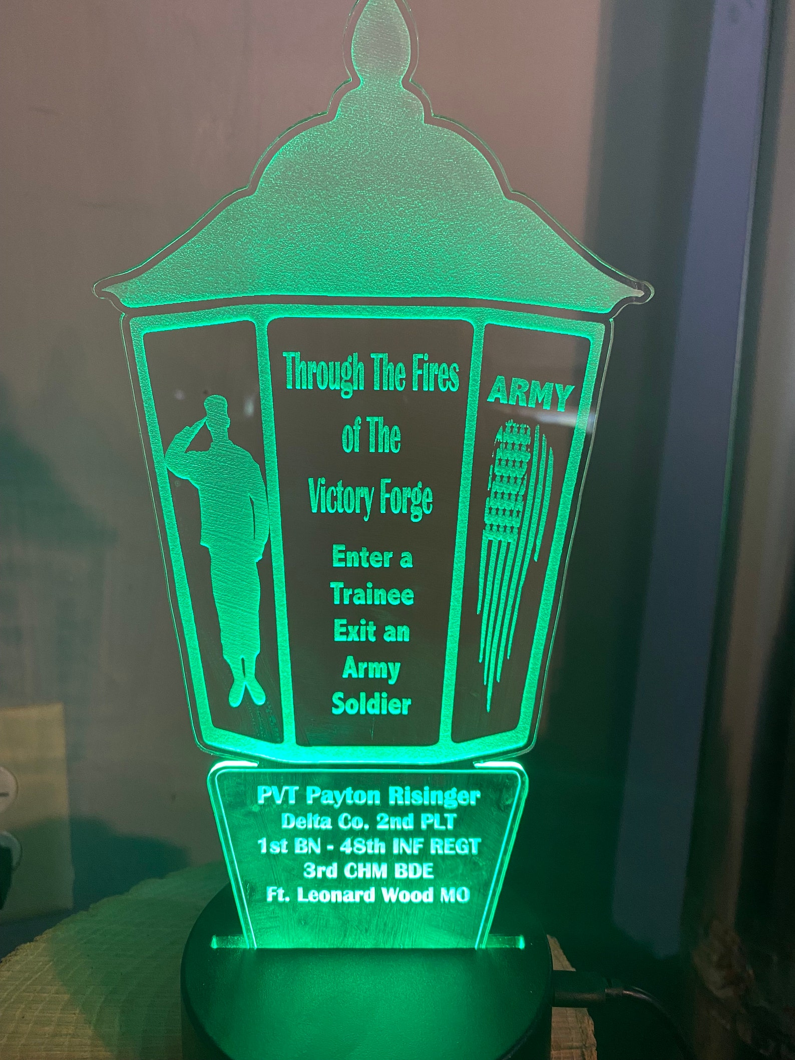Forge Lantern - LED Acrylic Nite Lite - Etsy