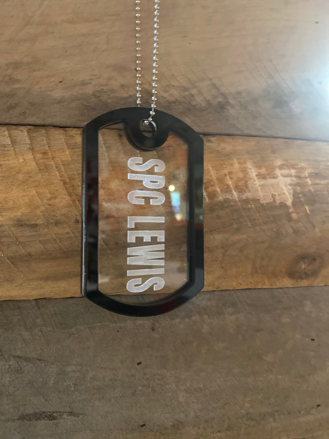 Acrylic Dog Tag (personalized) - Etsy