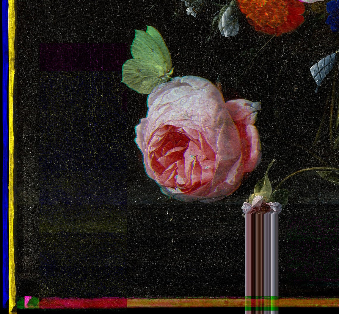 Flower Glitch Art 1 - Etsy