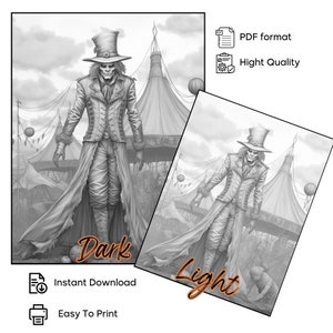 Creepy Halloween Coloring Page for Adults Spooky Creatures Coloring ...