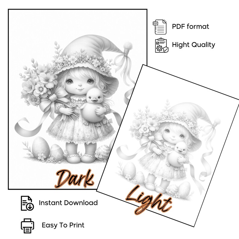 Eggs Bonanza Coloring Page for Adults Cute Easter Coloring Book With ...