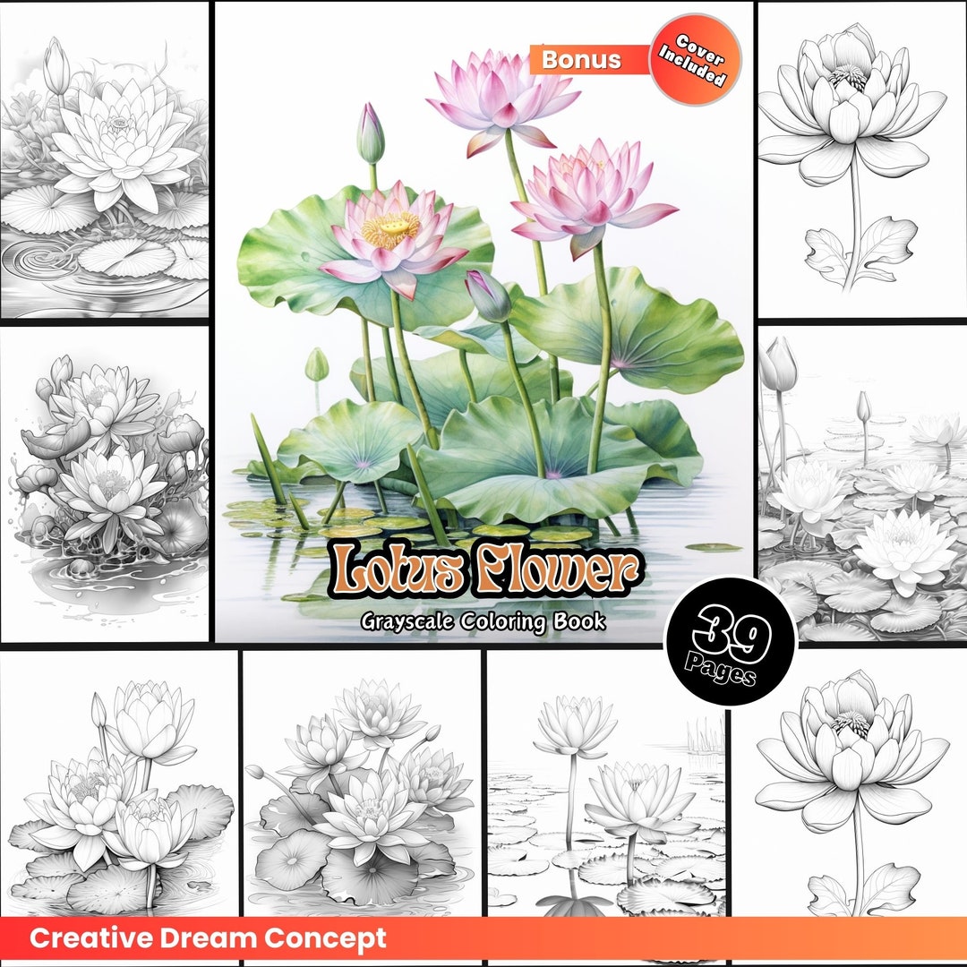 Elegant Flower Coloring Page for Adults Garden Flowers Coloring Book ...