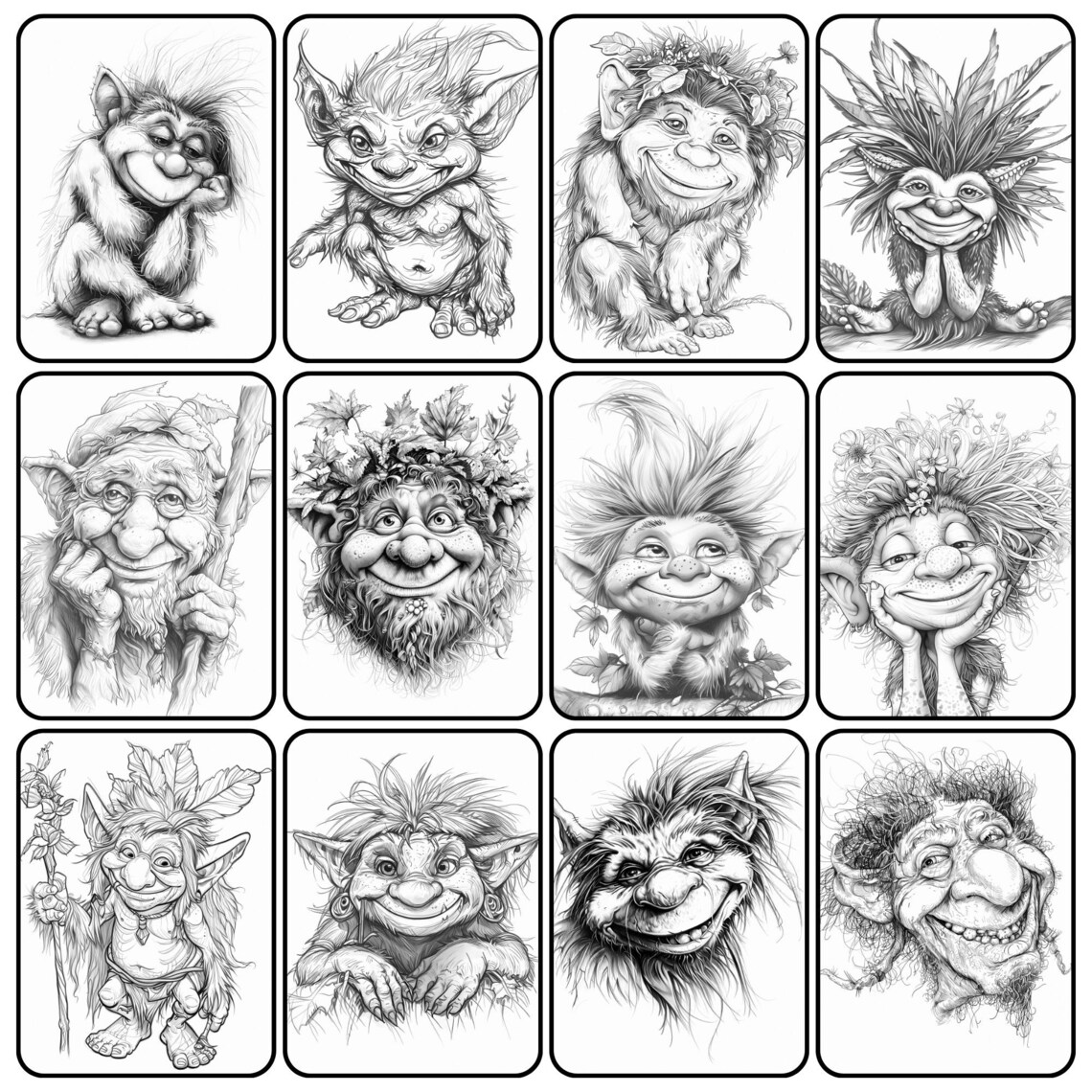 We Are All Trolls Coloring Page for Adults Cute Trolls Coloring Book ...