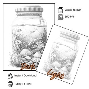 39 Spring Jars Coloring Page for Adults Summer Coloring Book Nature ...