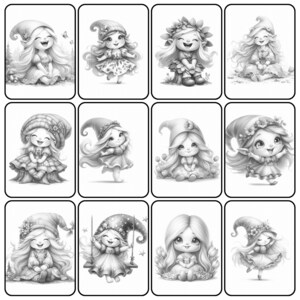 Happiness Coloring Page for Adults Cute Girl Happy and Cheerful ...