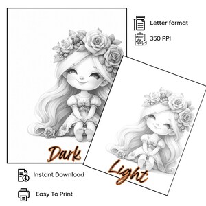 Happiness Coloring Page for Adults Cute Girl Happy and Cheerful ...