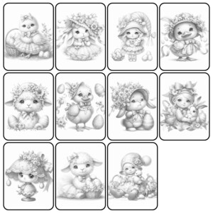 Eggs Bonanza Coloring Page for Adults Cute Easter Coloring Book With ...