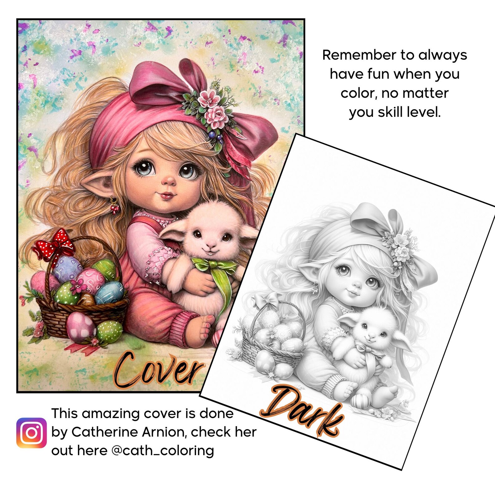 Eggs Bonanza Vol 2 Coloring Page for Adults Cute Easter Coloring Book ...