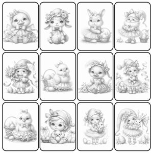 Eggs Bonanza Coloring Page for Adults Cute Easter Coloring Book With ...