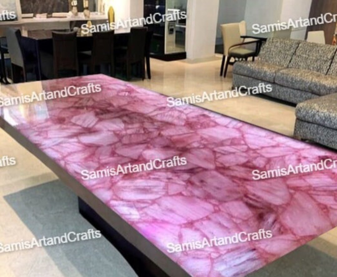 Rose Quartz Counter Top/ Dining Table Top/ Sofa Table Top/ Console ...