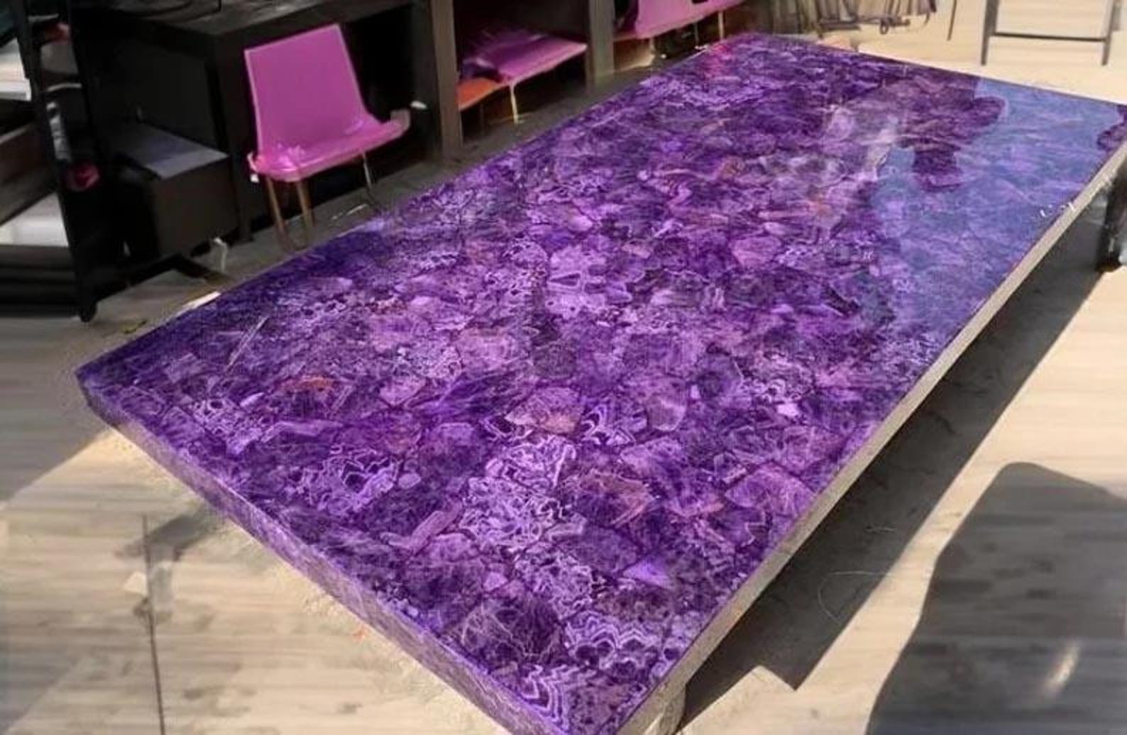 Amethyst Countertop , Stone Coffee Tabletop, Dining Table, Living Room ...