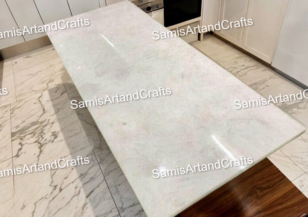 Quartz Office Conference Room Meeting Table, White Quartz Kitchen ...