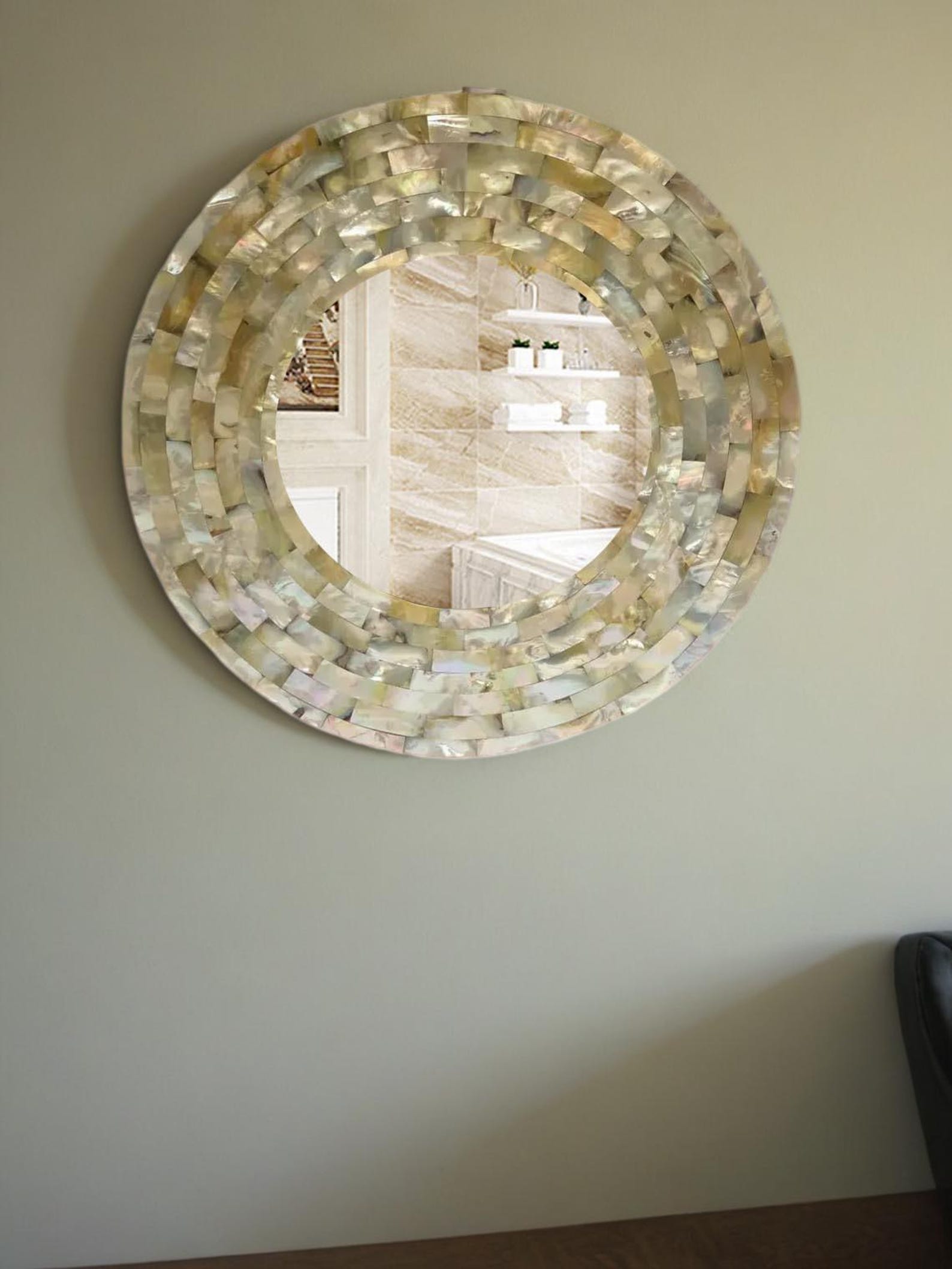 Asymmetrical Wall Mirror: Mop Frame, Handmade Home Decor - Etsy
