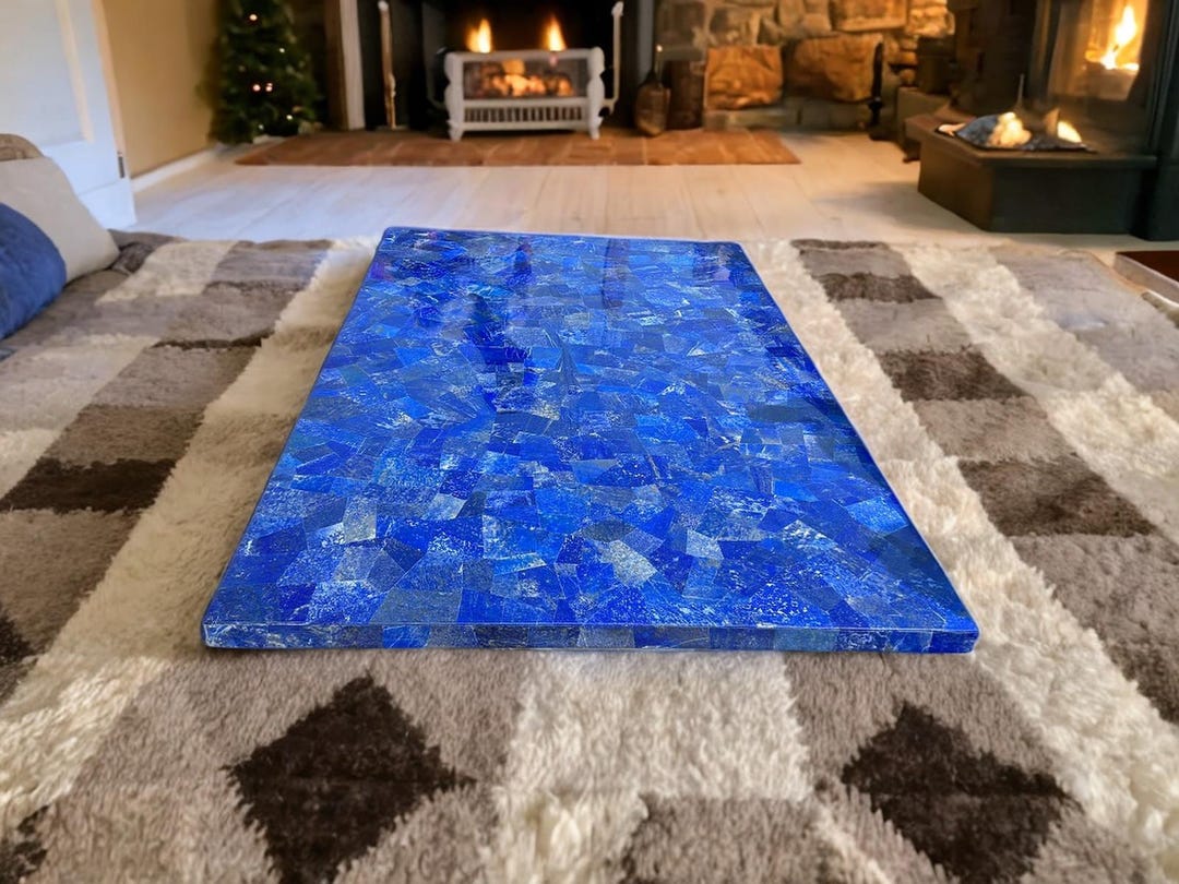 Lapis Lazuli Dining Table Top | Gemstone Kitchen Counter, Vanity Decor ...