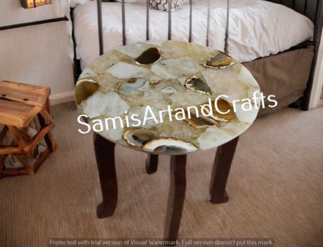 Agate End Table, Agate Stone Table, Agate Side Table Top, Agate Console ...