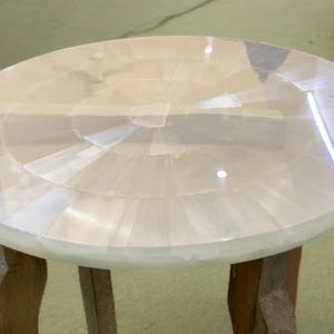 Selenite Table Top, Round Dining Table, Selenite Luxury Tables for ...