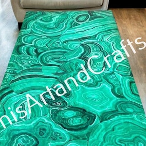 Luxury Malachite Dining Table Top, Malachite Table Top, Bathroom ...