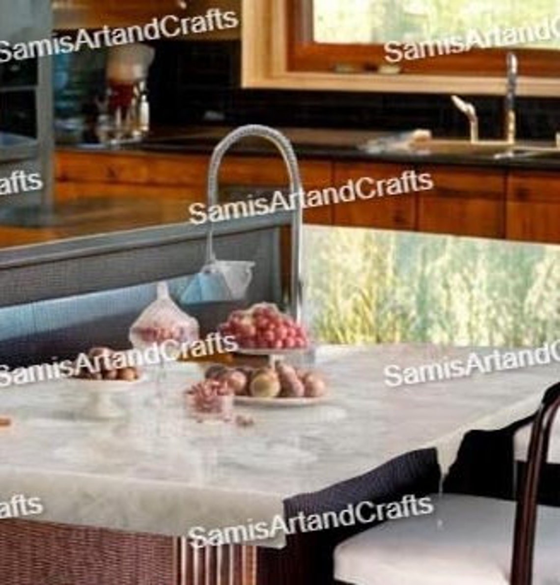 White Quartz Bar Counter Top, White Quartz Center Table Top, Natural ...