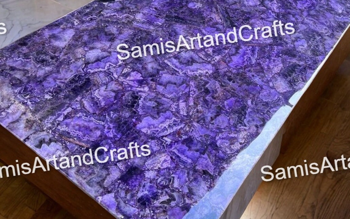 Purple Amethyst Kitchen Counter Top, Stone Center Sofa Table Top ...