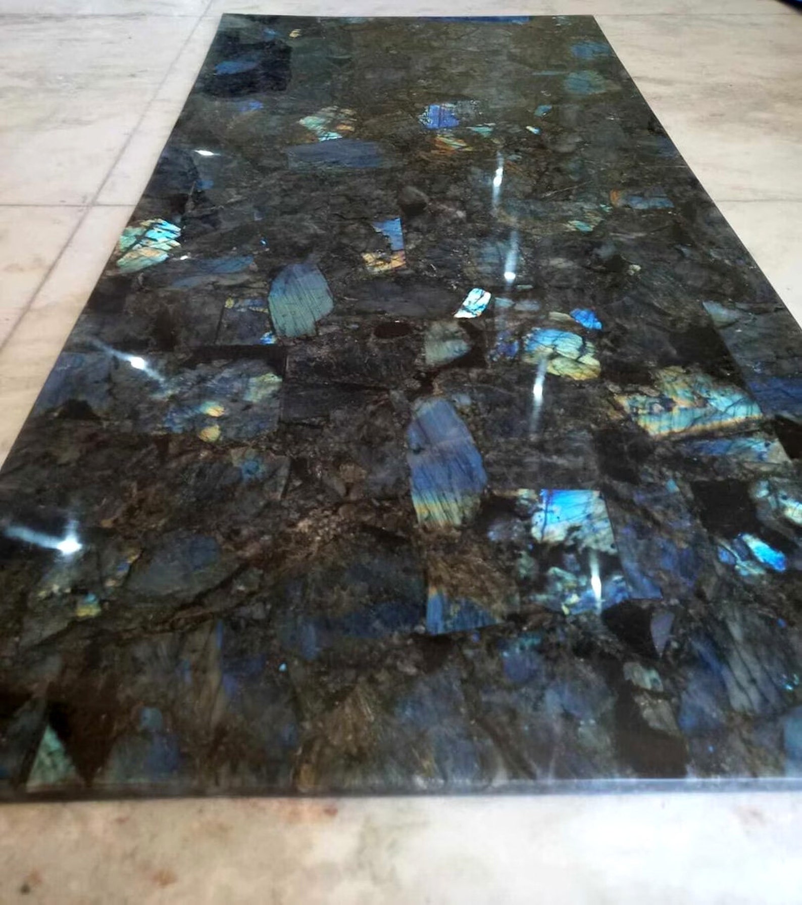 Labradorite Table, Kitchen Island, Labradorite Counter, Stone Coffee ...