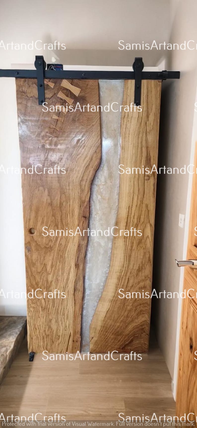 Handmade Epoxy Resin River Door Live Edge Resin Door Custom Made Epoxy ...