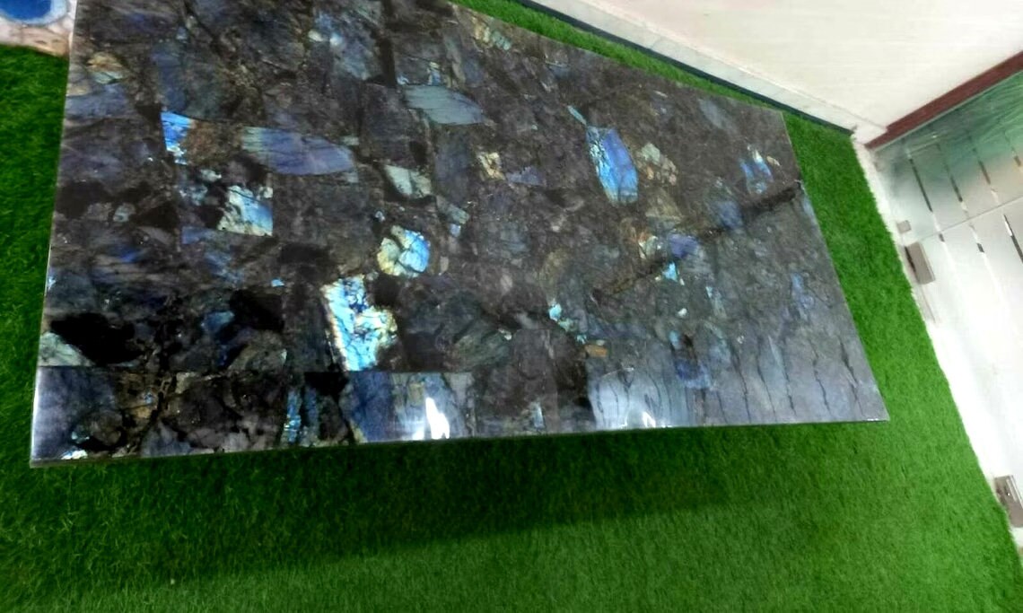 Labradorite Table, Kitchen Island, Labradorite Counter, Stone Coffee ...