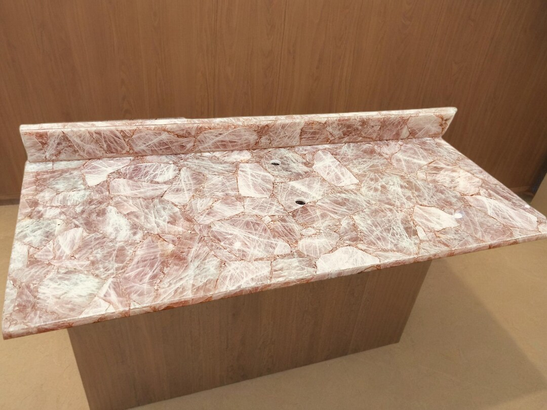 Kitchen Counter Top, Natural Rose Quartz Vanity Counter Top, Stone ...