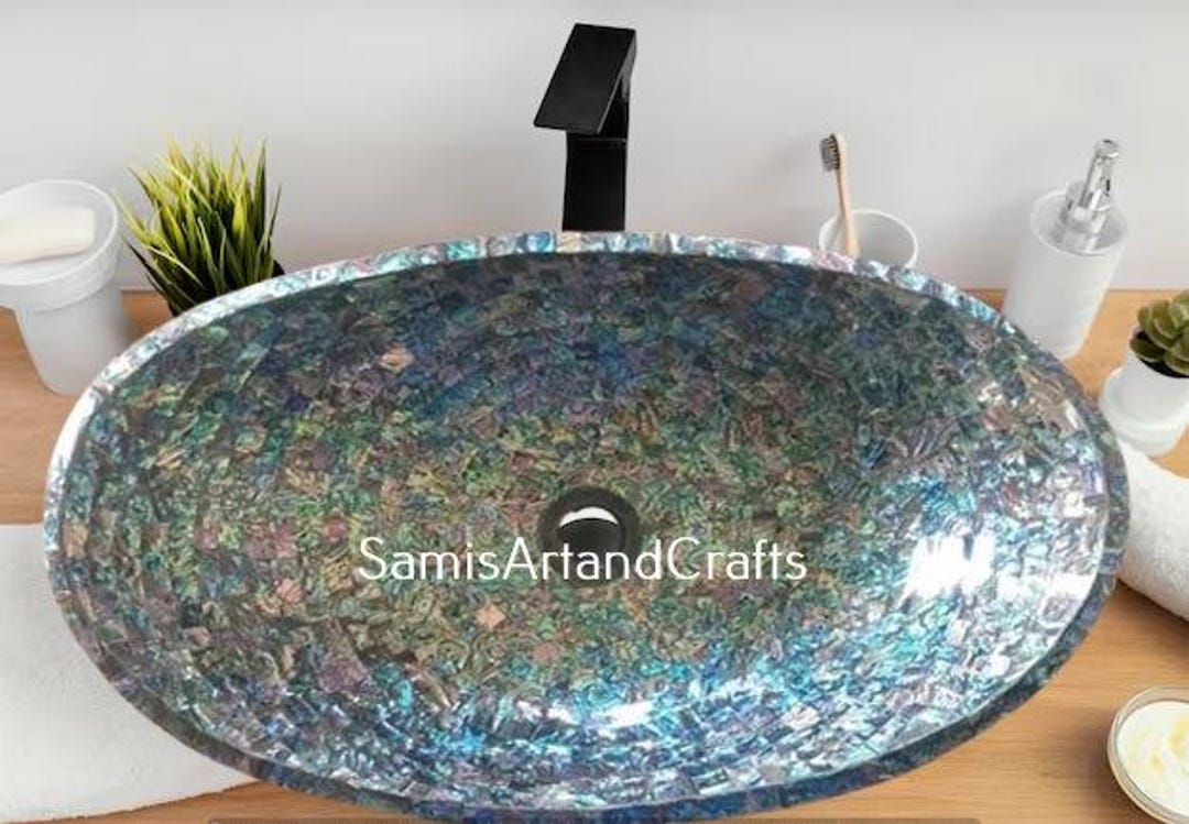 Abalone Pauashell Stone Bathroom Sink / Basin for Kitchen / Bathroom ...