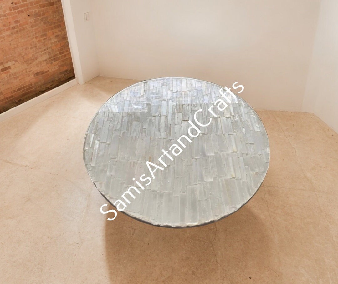 Selenite Table Top, Dining Table, Coffee Table Living Room Table, (can ...