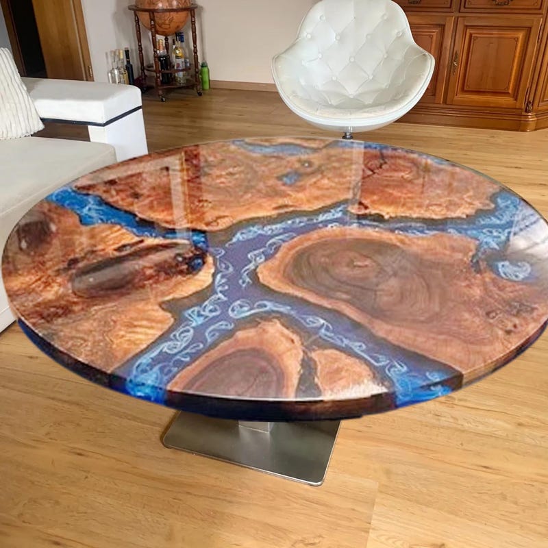 Round Epoxy Table - Etsy