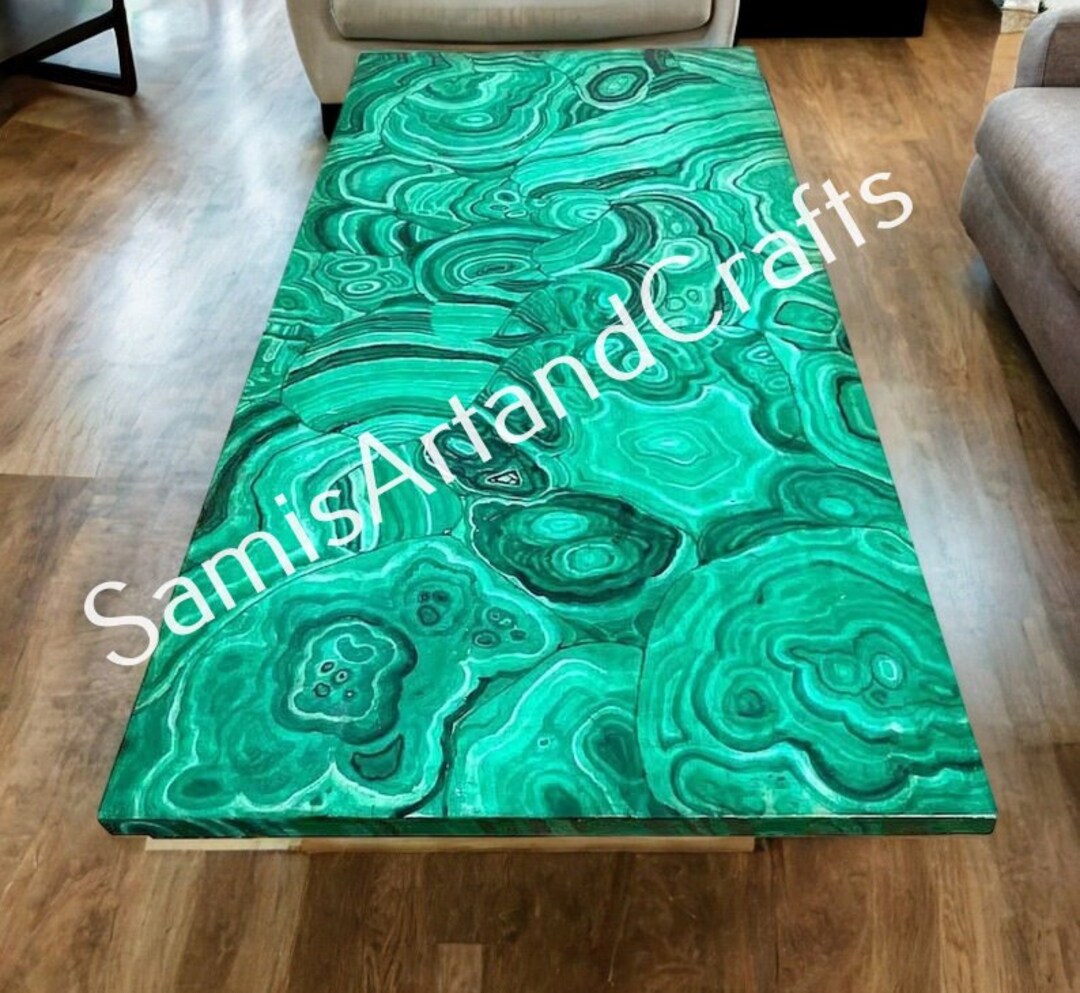 Luxury Malachite Dining Table Top, Malachite Table Top, Bathroom ...