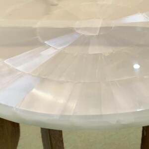 Selenite Table Top, Round Dining Table, Selenite Luxury Tables for ...