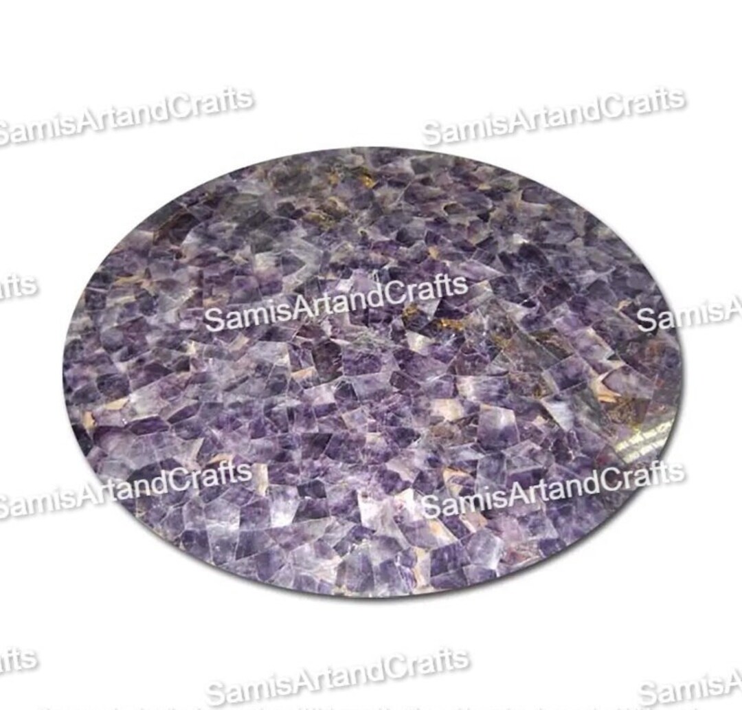 Amethyst Round Table Top, Amethyst Coffee Table Top, Custom Sofa Table ...