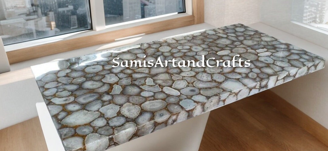 Handmade Agate Stone Table Top, Kitchen Countertop Slab - Etsy