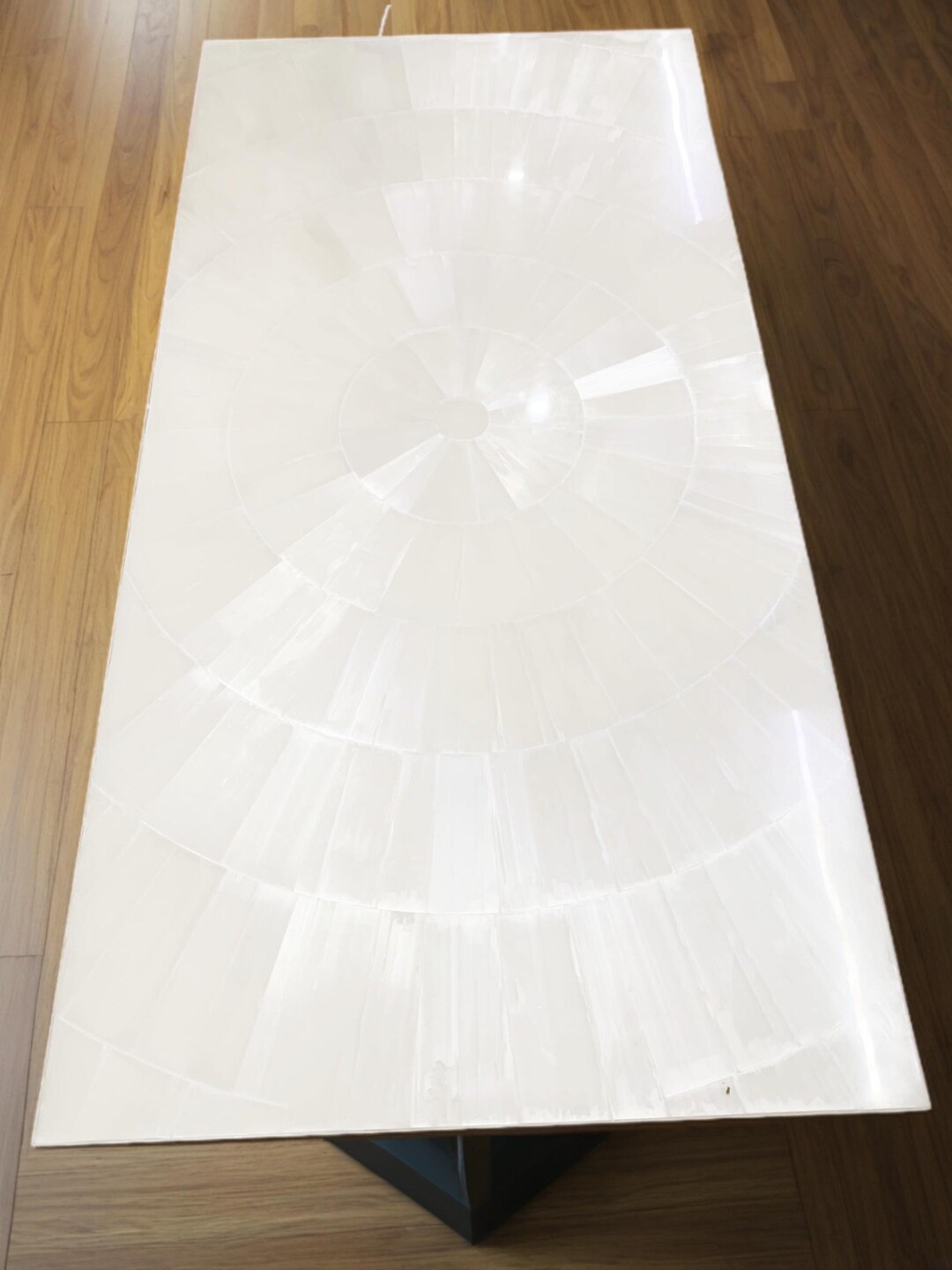 Handmade Selenite Stone Table Top - White Marble Inlay Furniture - Etsy