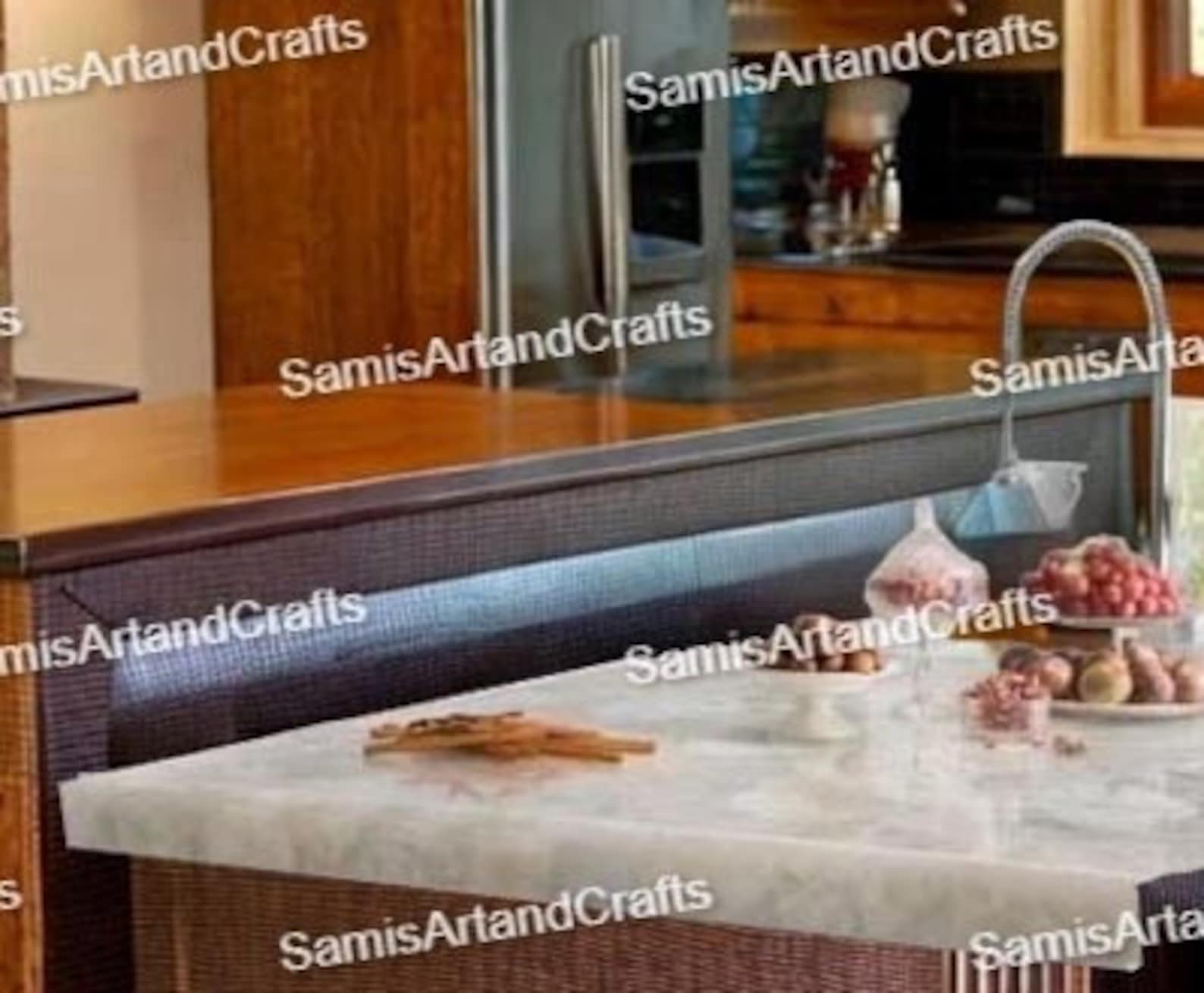 White Quartz Bar Counter Top, White Quartz Center Table Top, Natural ...