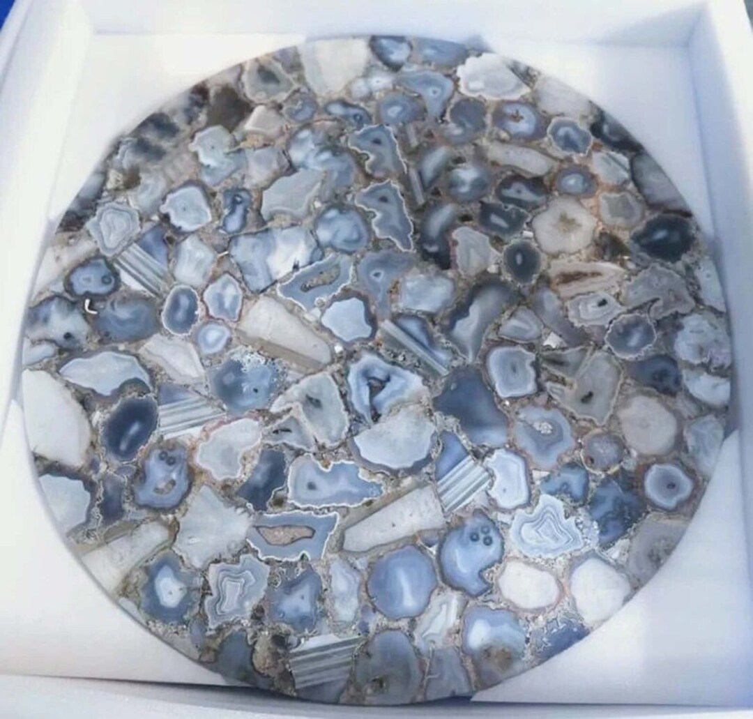 Round Agate Table Top: Modern Luxury Coffee Table - Etsy
