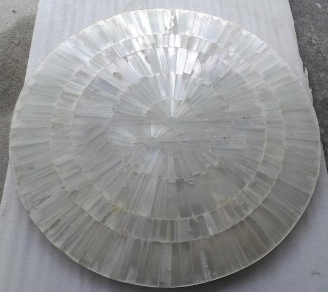 Selenite Table Top Round Dining Table Selenite Luxury Tables - Etsy