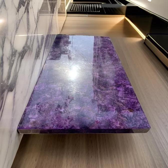 Amethyst Countertop , Stone Coffee Tabletop, Dining Table, Living Room ...