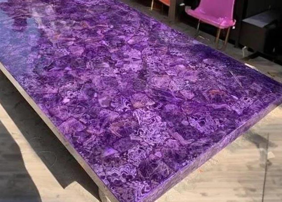 Amethyst Countertop , Stone Coffee Tabletop, Dining Table, Living Room ...