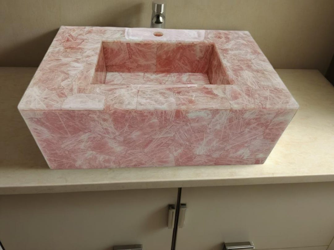 Rose Quartz Vintage Sink, Farmhouse Sink, Wall-mounted Sink, Pink ...